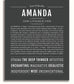 Amanda Personalized Name Meaning Art Prints – Name Stories