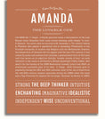 Amanda | Name Art Print – Name Stories