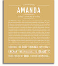 Amanda | Name Art Print – Name Stories