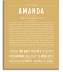 Amanda | Name Art Print – Name Stories