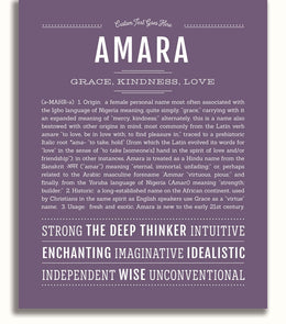 Amara | Name Art Print – Name Stories