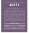 Amara Personalized Name Meaning Art Prints – Name Stories
