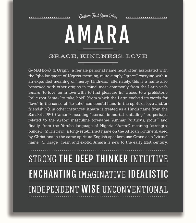 Amara | Name Art Print – Name Stories