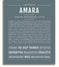 Amara Personalized Name Meaning Art Prints – Name Stories