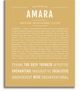 Amara Personalized Name Meaning Art Prints – Name Stories