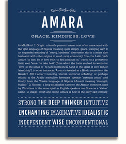 Amara | Name Art Print – Name Stories