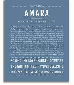 Amara | Name Art Print – Name Stories