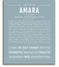 Amara Personalized Name Meaning Art Prints – Name Stories