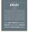Amari (female) | Name Art Print – Name Stories