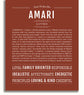 Amari (female) | Name Art Print – Name Stories