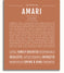 Amari Personalized Name Meaning Art Prints – Name Stories