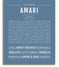 Amari (female) | Name Art Print – Name Stories