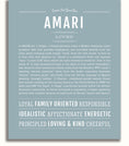 Amari (female) | Name Art Print – Name Stories