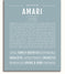 Amari (female) | Name Art Print – Name Stories