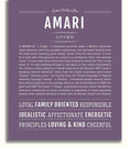 Amari (male) | Name Art Print – Name Stories