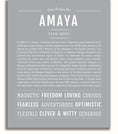 Amaya | Name Art Print – Name Stories
