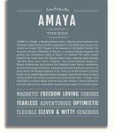 Amaya | Name Art Print – Name Stories