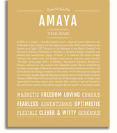 Amaya Personalized Name Meaning Art Prints – Name Stories