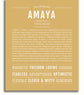 Amaya | Name Art Print – Name Stories