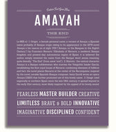 Amayah | Name Art Print – Name Stories