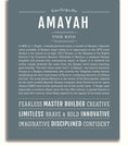 Amayah | Name Art Print – Name Stories