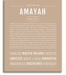Amayah | Name Art Print – Name Stories