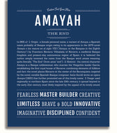 Amayah | Name Art Print – Name Stories