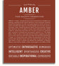 Amber | Name Art Print – Name Stories