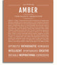 Amber | Name Art Print – Name Stories