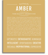 Amber | Name Art Print – Name Stories