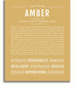 Amber | Name Art Print – Name Stories