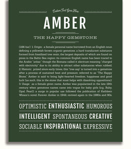 Amber | Name Art Print – Name Stories