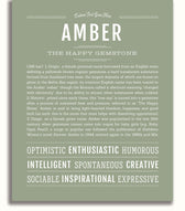 Amber | Name Art Print – Name Stories
