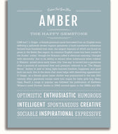 Amber | Name Art Print – Name Stories