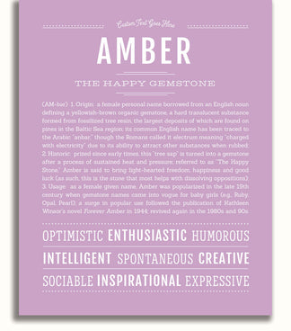 Amber | Name Art Print - Personalized Custom Gifts – Name Stories