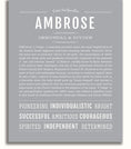 Ambrose | Name Art Print – Name Stories