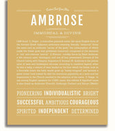 Ambrose | Name Art Print – Name Stories