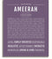 Ameerah | Name Art Print – Name Stories