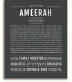 Ameerah | Name Art Print – Name Stories