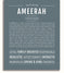 Ameerah | Name Art Print – Name Stories
