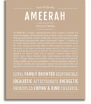 Ameerah | Name Art Print – Name Stories