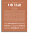 Ameerah | Name Art Print – Name Stories