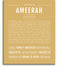Ameerah Personalized Name Meaning Art Prints – Name Stories