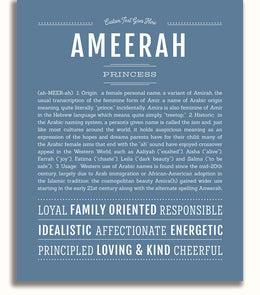 Ameerah | Name Art Print – Name Stories