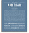 Ameerah | Name Art Print – Name Stories