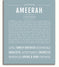 Ameerah | Name Art Print – Name Stories