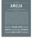 Amelia | Name Art Print – Name Stories
