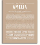 Amelia | Name Art Print – Name Stories