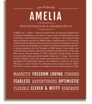 Amelia | Name Art Print – Name Stories