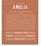 Amelia Personalized Name Meaning Art Prints – Name Stories